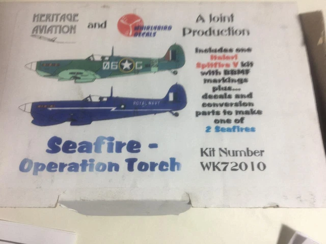 SEAFIRE OPERATION TORCH or BBMF Spitfire Heritage aviation 1/72 model ...