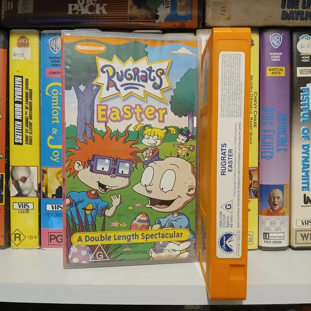 RUGRATS EASTER- NICKELODEON Orange Tape Vhs- Small Box Animation Double ...