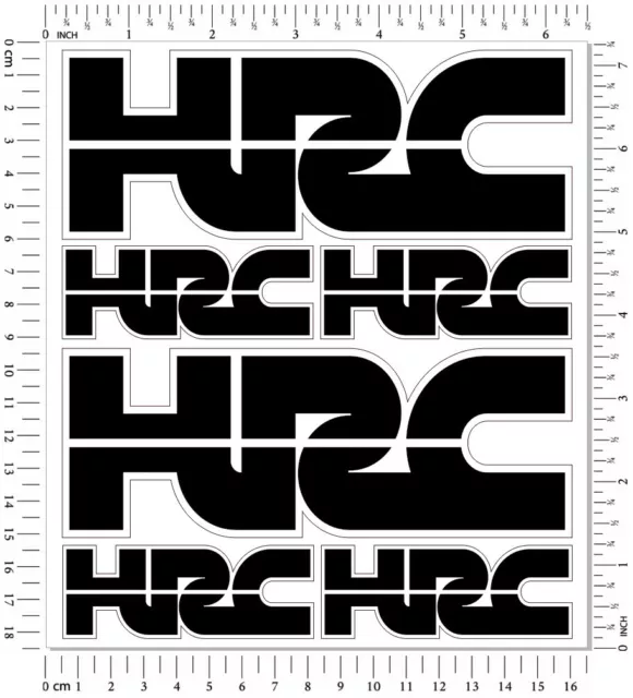HRC HONDA RACING Motorcycle 5 Decals Laminated Stickers Set cbr600rr ...