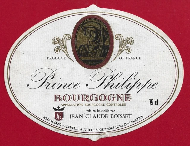86/70 ETIQUETTE BOURGOGNE PRINCE PHILIPPE J.C BOISSET Négoc. élev. à Nuits St G EUR 2,50 ...