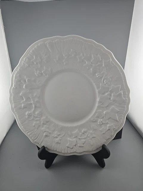 VINTAGE 1930 ROYAL Stafford Old English Oak White Embossed Cake Plate ...