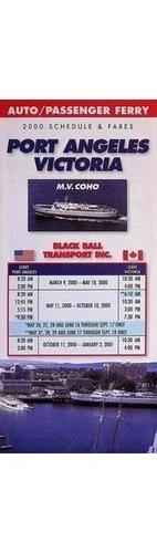 BLACK BALL FERRY MV Coho Schedule Fares Brochure WA & BC 2000 Port ...