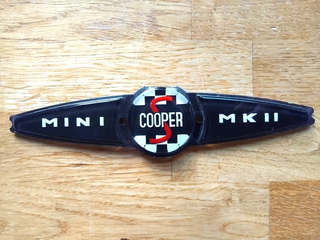 CLASSIC MINI COOPER S Rare Genuine Mk2 Boot Badge Works Nos Bmc Mk1 £79 ...