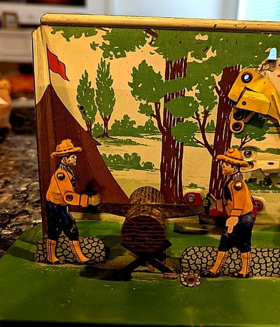 1930'S SUNNY ANDY KIDDIE KAMPERS tin toy by Wolverine Boy & Girl SCOUTS ...