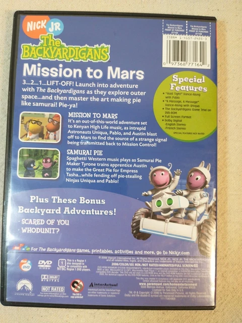 THE BACKYARDIGANS MISSION To Mars DVD Nick Jr Kids Children's Animated ...