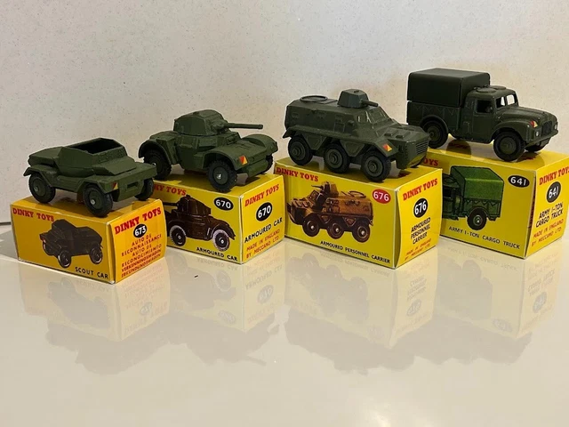 VINTAGE DINKY TOYS British Army Reconditioned Model Vehicles - (Set 9 ...