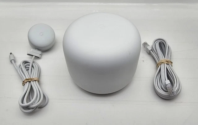 SNOW WHITE GOOGLE Nest WiFi H2D 2nd Gen Mesh AC2200 Router $29.99 ...