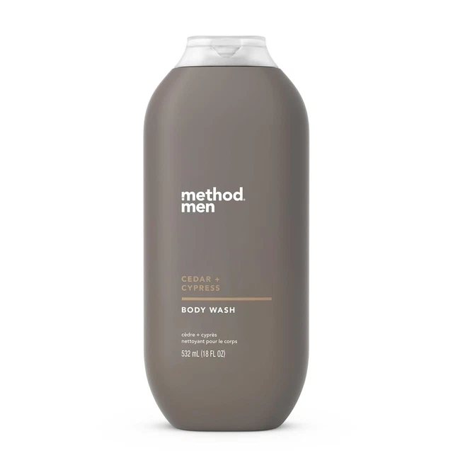 METHOD MEN BODY Wash Cedar Cypress 18 fl oz 532 532.32 ml (Pack of 1 ...