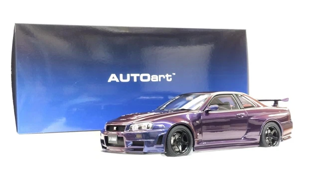 AUTOART NISMO R34 Gt-R Z-Tune Violet Nuit 1/18 Minicar EUR 608,69 ...