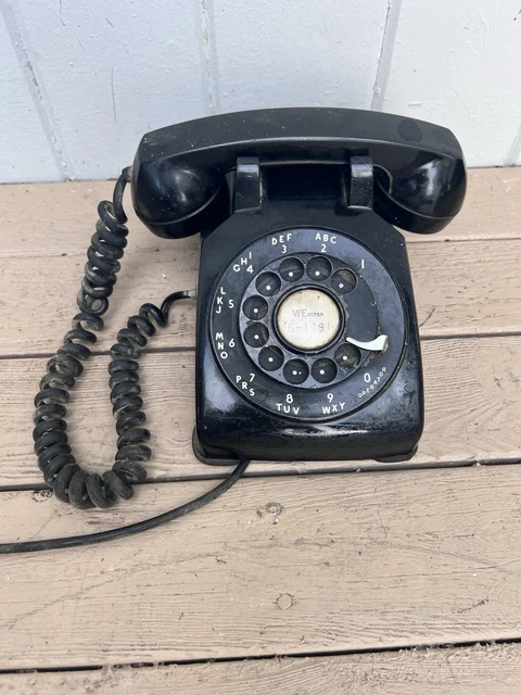 VINTAGE BELL WESTERN Electric Rotary Desktop Phone Black Prop Parts ...
