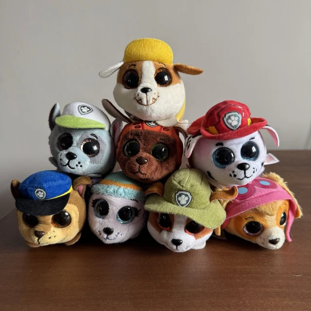 TY TEENY TYS PAW PATROL Soft Plush Toys bundle Beanie Boo - COMPLETE ...