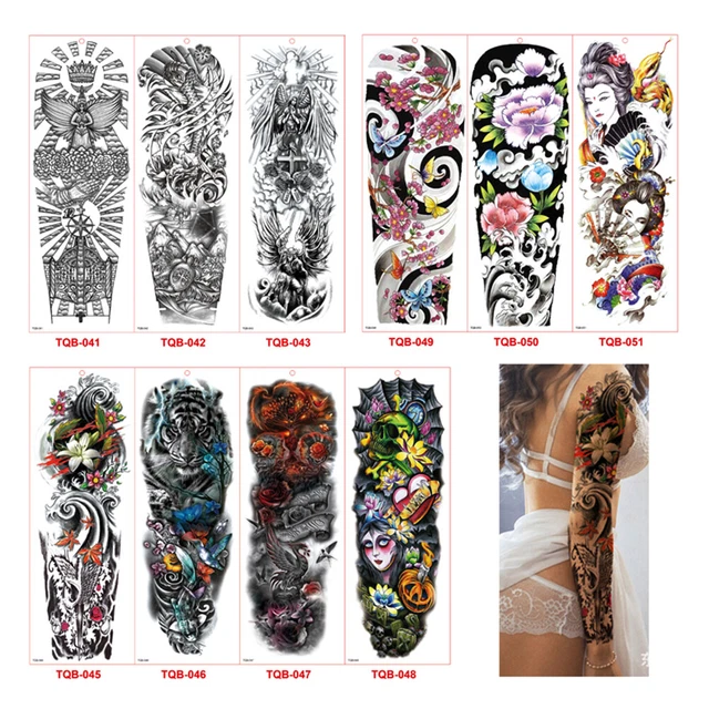 Waterproof 3d Men Arm Tattoo Temporary Tattoos Sticker Fake Tatoo Body