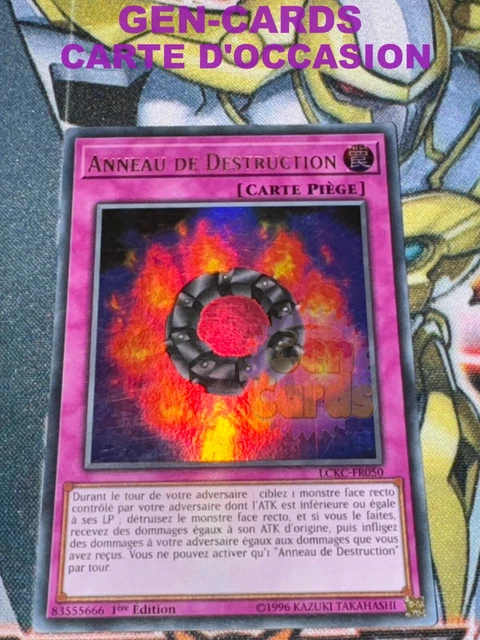 OCCASION CARTE YU Gi Oh ANNEAU DE DESTRUCTION LCKC-FR050 1ère édition EUR 2,50 - PicClick FR
