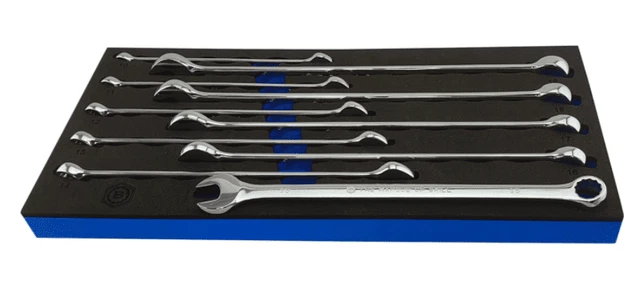 BRITOOL HALLMARK EXTRA Long Combination Spanner Set 10-19mm in Foam £ ...