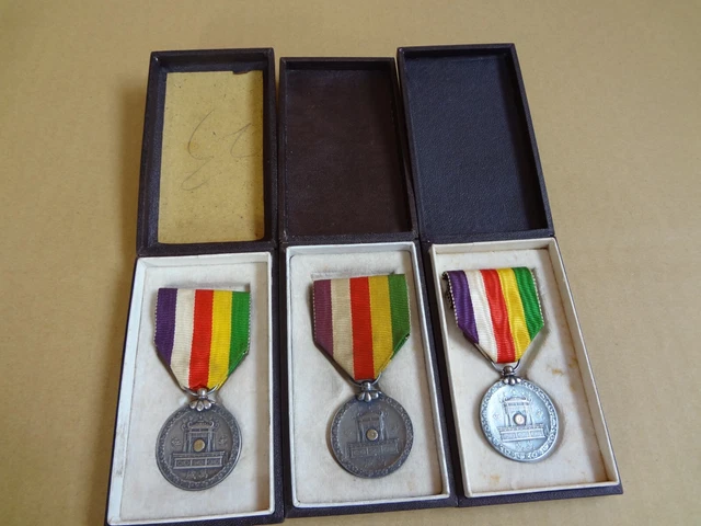 WWII JAPANESE SHOWA Shouwa syowa Enthronement Commemorative Medal 3set ...