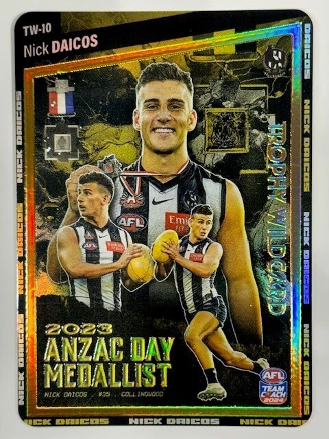 2024 TEAMCOACH GOLD Trophy Wildcard TW-10 Nick Daicos Collingwood *Unused Code $450.00 - PicClick AU