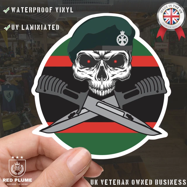 ROYAL GREEN JACKETS (RGJ) Car Decal - Stylish Skull and Crossed ...