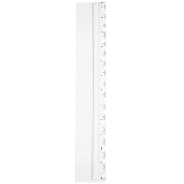 MAGNIFYING MATH RULER Measuring Tool Multi-Function Clear Straight ...