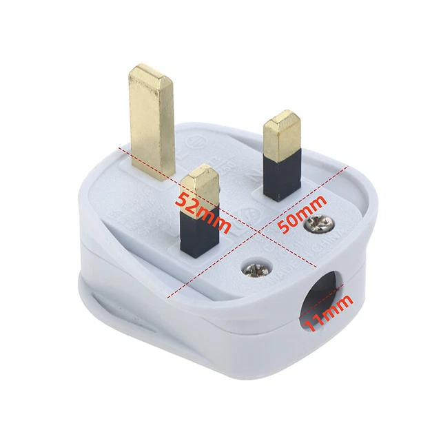 3 PIN UK Mains Plug 13A Appliance Assembly Power Cord Fuse Wiring ...