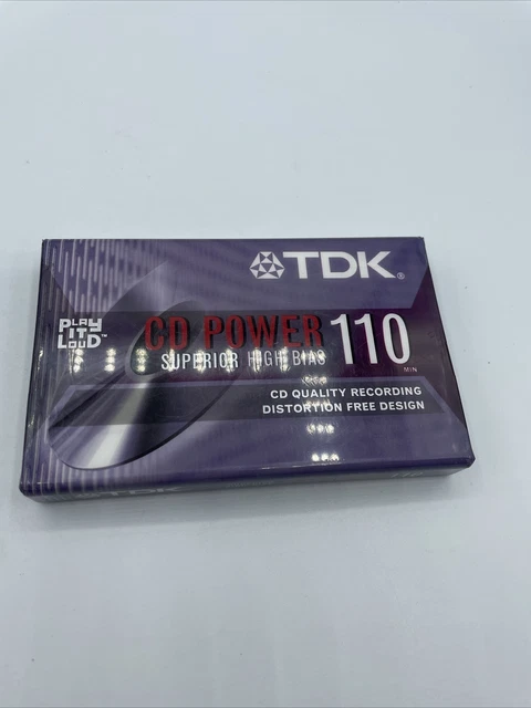 TDK BLANK AUDIO Cassette CD POWER 110 Superior High Bias New Sealed $5. ...