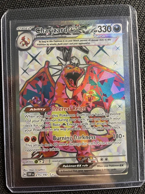 POKÉMON TCG CHARIZARD ex SV03: Obsidian Flames 215/197 Holo Ultra Rare ...