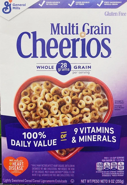 GENERAL MILLS CHEERIOS MULTI GRAIN Heart Healthy Whole Grain Oats ...