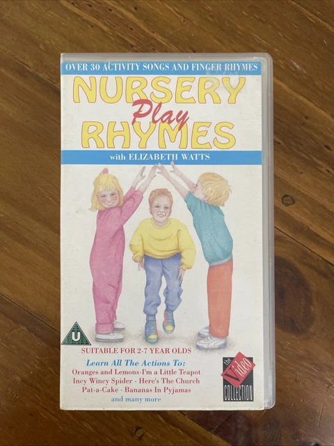 NURSERY PLAY RHYMES VHS with Elizabeth Watts 1990 Tested Vintage Rare ...