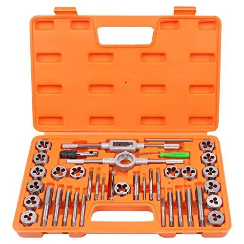 40-PIECE SAE TAP and Die Set, Inch Sizes for Coarse and Fine Threads ...