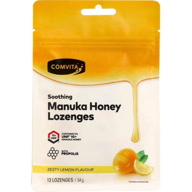 COMVITA UMF 10+ Manuka Honey Lozenges Lemon and Honey 12 58G $11.37 ...