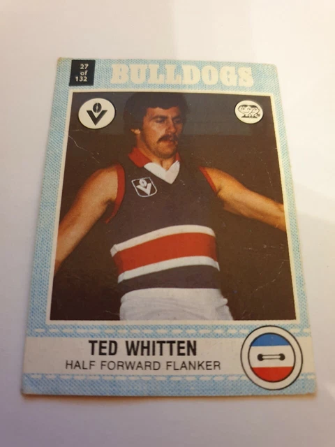 1977 SCANLANS TED Whitten Card. Footscray Bulldogs EUR 6,60 - PicClick FR