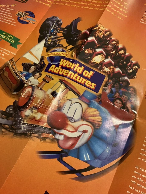 CHESSINGTON WORLD OF Adventures Leaflet Map Guide 1997. Vintage. Rare £ ...