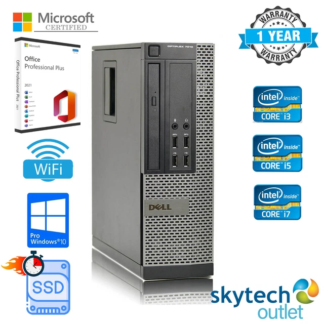 DELL OPTIPLEX SFF Computer PC i7 32GB RAM SSD Windows 10 -MS Office 2021 Pro £99.99 - PicClick UK