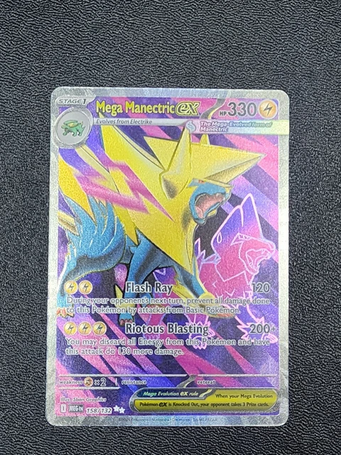 POKÉMON MEGA EVOLUTION Mega Manectric Ex Full Art Ultra Rare 158/132 A1 ...