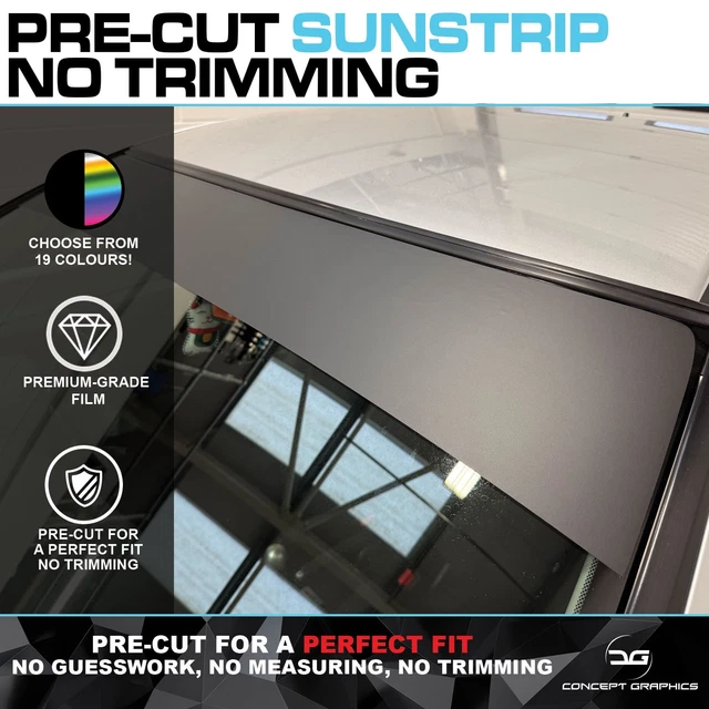 PRE CUT SUNSTRIP Compatible With Volkswagen Polo Mk3 94-02 Windscreen ...