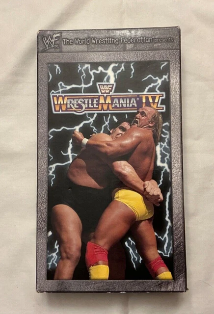 WWF WRESTLEMANIA IV 4 VHS Tape | Vintage WWE 1998 / Hulk Hogan- Andre ...