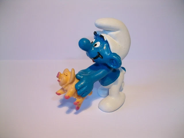 SMURF SCHLUMPF SCHTROUMPF Promotionnel Avec Cochon 20067 2.0067 EUR 34 ...