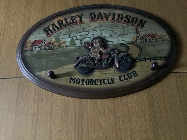 HARLEY DAVIDSON MOTORCYCLE CLUB WOODEN SIGN 3D Vintage Man Cave £31.91 ...