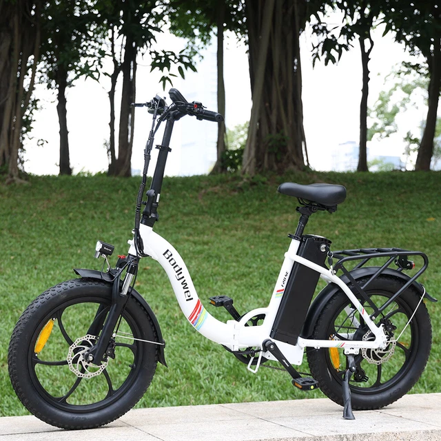 BODYWEL E BIKE 36V/15.6AH Electric Bike LED Display Foldable 100KM APP ...