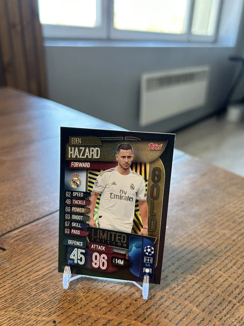 CARTE FEUILLE TOPPS UEFA Match Attax 2019/2020 Eden Hazard Gold édition ...