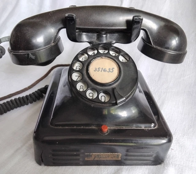 VINTAGE OLD BELL telephones heavy metal telephone dial phone belgium £1 ...