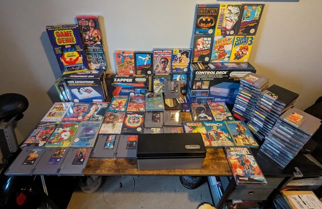 HUGE NINTENDO ENTERTAINMENT System -NES Collection! INC Console, 87 ...