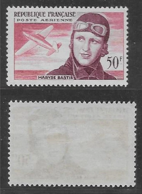 1955 POSTE AÉRIENNE N° 34 Maryse Bastie Neuf * Trace Charniere EUR 1,00 ...