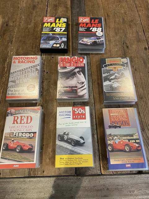 8 X VHS Motor Racing History Interest Job Lot Collection Rare Italian ...
