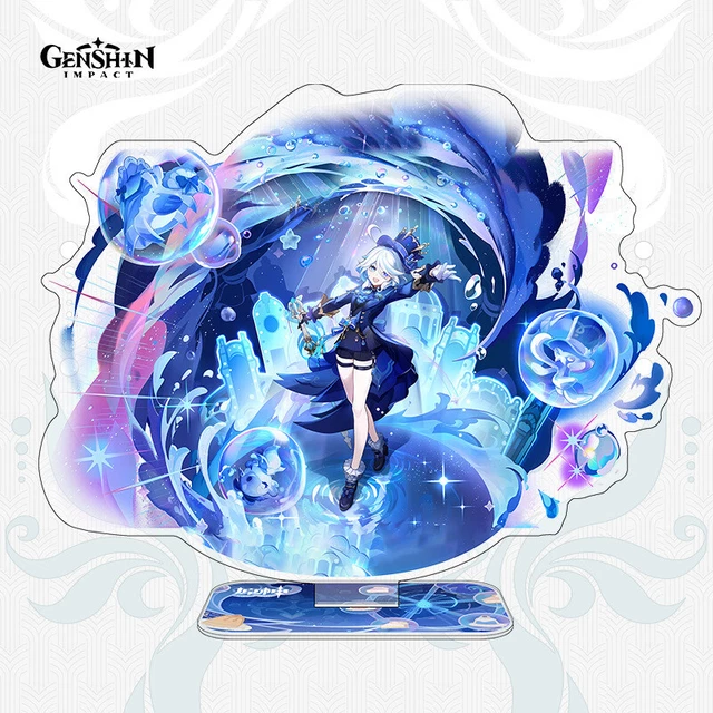 GENSHIN IMPACT FURINA Acrylic Figure Stand Standee Cosplay Desktop ...