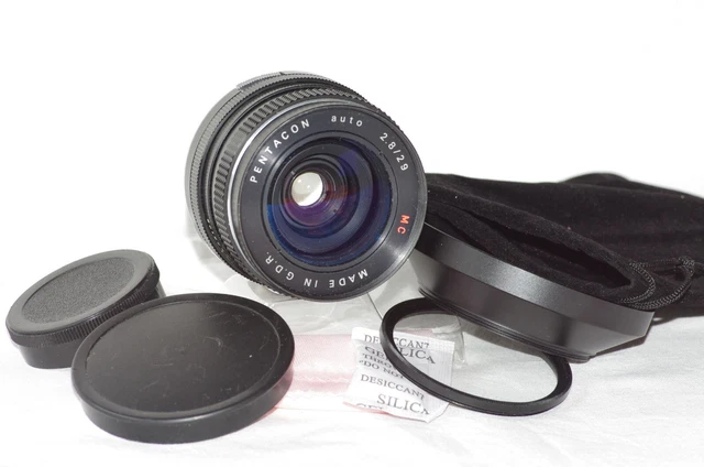 OBJECTIF M42 29MM f2,8 PENTACON avec bouchons, filtre, pare-soleil ...
