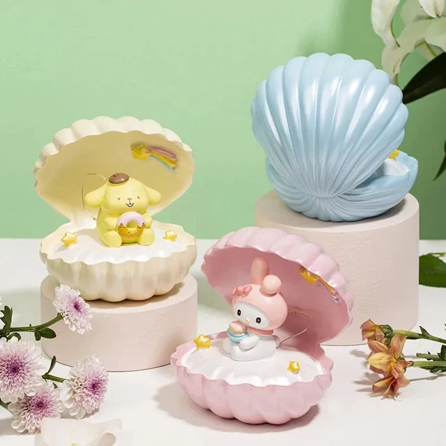 MY MELODY CINNAMOROLL Cute Kids Lamp Kuromi Shells Night Light Bedside ...