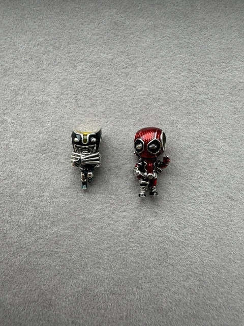 PANDORA S925 DISNEY Marvel Avengers Deadpool Wolverine X-Men Figure Set ...