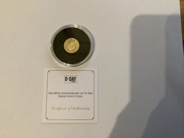THE 80TH ANNIVERSARY Of D -Day Solid Gold Coin £39.99 - PicClick UK