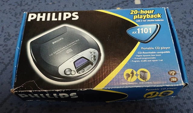 PHILIPS AX1101 DISCMAN CD Player tragbar Bass Boost Retro Vintage EUR ...