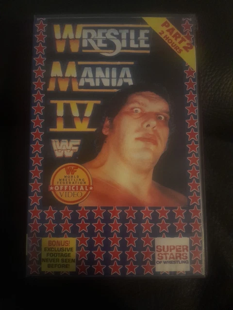WWE WWF WRESTLEMANIA Iv Part 2 Wrestling Vhs Video Not A Ex-Rental EUR 25,40 - PicClick FR